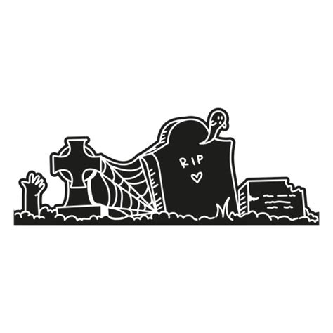 Design Png E Svg De Cenário De Pedras De Cemitério Assombrado Para