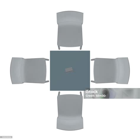 의자가 있는 다각형 현대 원형 테이블 벡터 그림입니다 의자가 있는 식탁의 벡터 아트 다각형 3d 가구에 대한 스톡 벡터 아트 및 기타 이미지 Istock