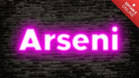 Arseni Glow Purple Text Effect Generator