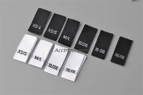 Custom Size Labels For Clothing Acctrims Com