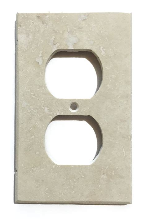 Ivory Travertine Single Duplex Switch Wall Plate Switch Plate Cover