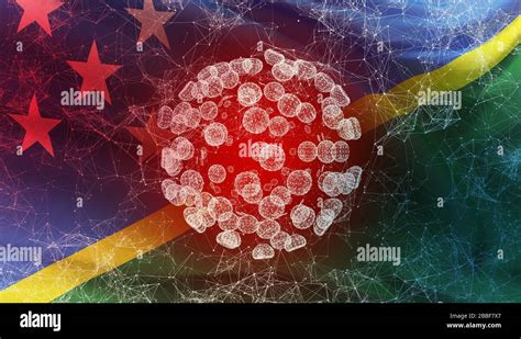 Medical Molecular Conceptwith Backgroung Of Waving National Flag Of