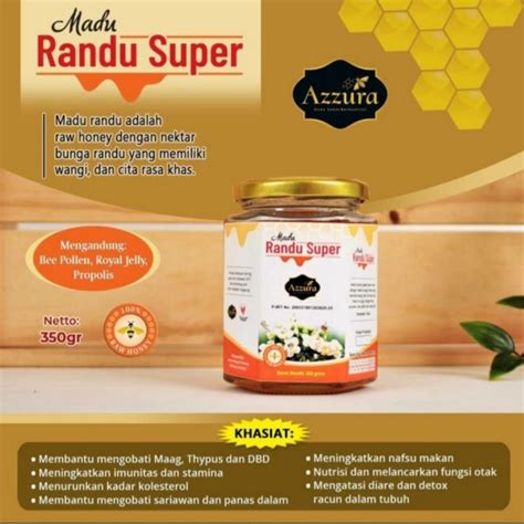 Jual Madu Herbal Alami Randu Super 350gr Azzura Mengobati Panas Dalam