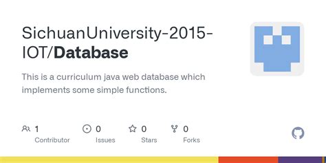 Github Sichuanuniversity Iot Database This Is A Curriculum Java