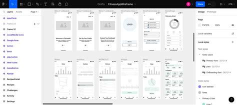 Fitness App Wireframe Wnw