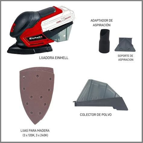 Lijadora Orbital Inalámbrica Einhell Te os Li kit Zen Tienda