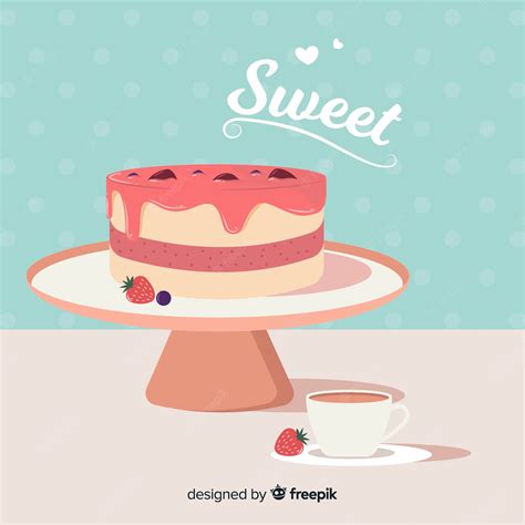 플랫 음식 배경 무료 벡터