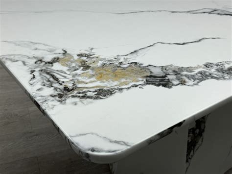 Capri 160cm Marble Effect Dining Table Table Only Asr Interiors