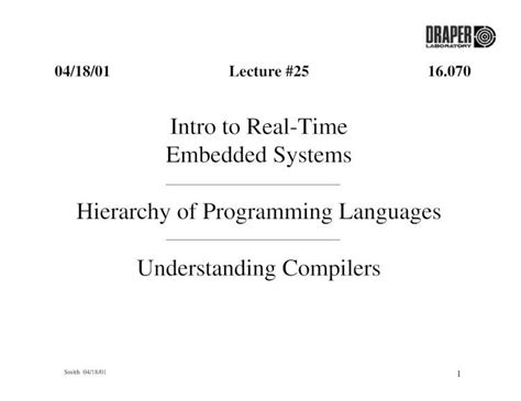 Pdf Intro To Real Time Embedded Systems Hierarchy Of 16070year2001real