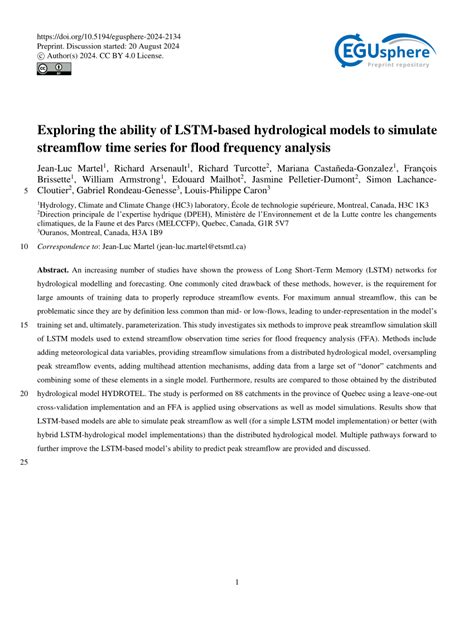 Pdf Exploring The Ability Of Lstm Based Hydrological Models To