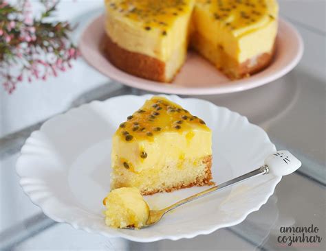 Bolo mousse de maracujá Amando Cozinhar