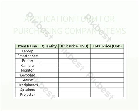 نموذج طلب شراء مواد غذائية Excel قالب Xls أو Xlsx تحميل مجاني Pikbest