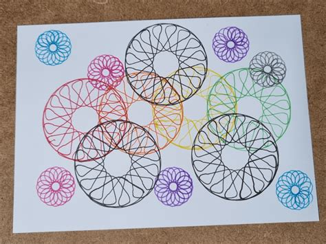 Rainbow Spirograph Art Postcards Ive Been Making Today R