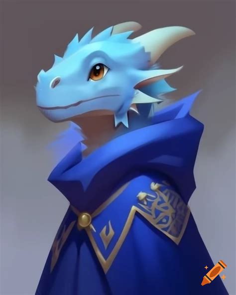 Anthro Light Blue Female Furry Dragon With Wings In Black Cropped Top