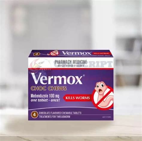 Mebendazole Chew Vermox For Worm Infections Treatment