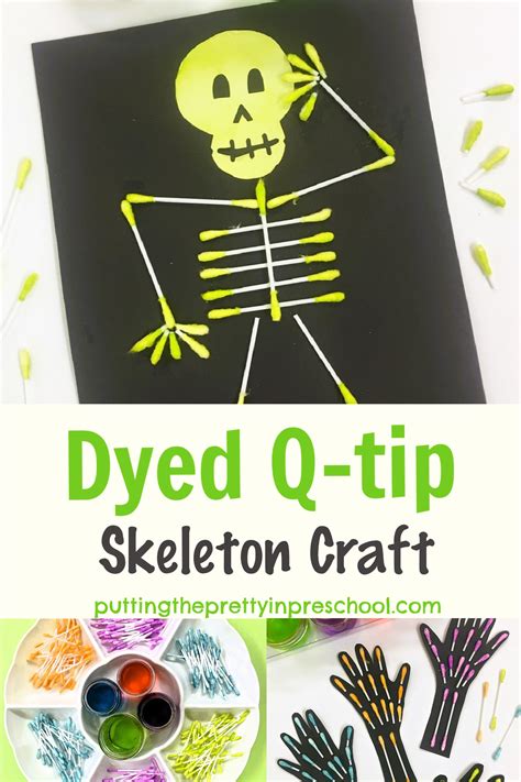 Q Tip Skeleton Craft Q Tip Skeleton Craft
