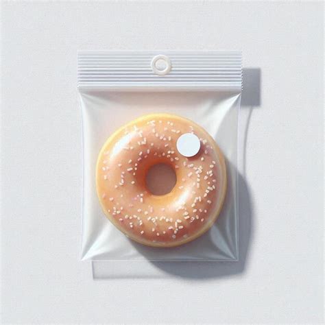 Donut In Clear Packaging Premium Ai Generated Image