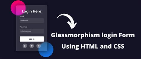 Html 및 Css를 사용한 Glassmorphism 로그인 양식