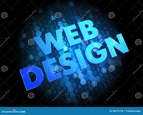 Web Design On Dark Digital Background Stock Illustration