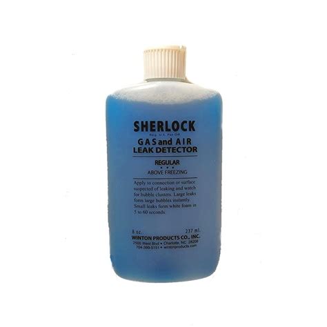 Sherlock Gas And Air Regular Leak Detector Fluid 8 Ounce Bottle Blue Health