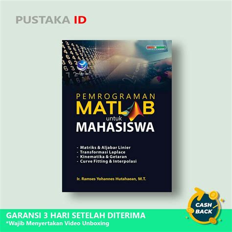 Jual Buku Pemrograman Matlab Untuk Mahasiswa Original Shopee Indonesia