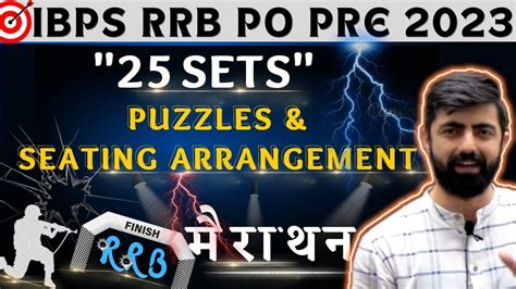 Ibps Rrb Poclerk 2023 25 Puzzles Sets Marathon Session By