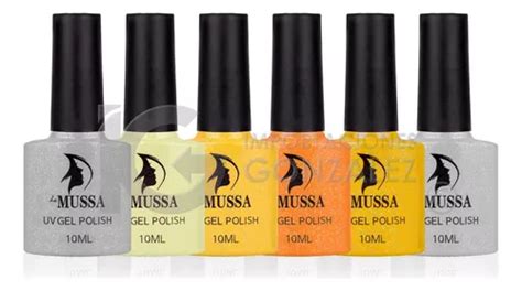 Gel Semipermanente Mussa Linha De Esmaltes UV De 6 Cores Linha P