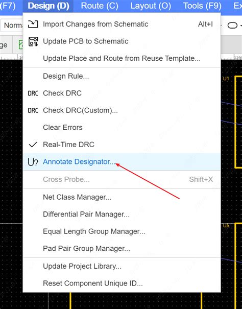 Annotate Designator EasyEDA Pro User Guide