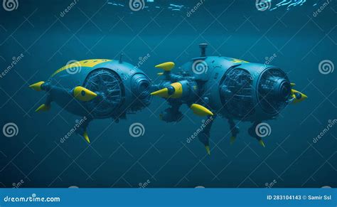 Autonomous Underwater Robot Drone For Seabed Exploration And Deep Sea