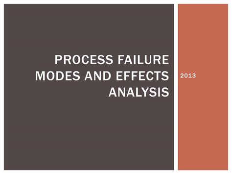 PPT Process Failure Modes And Effects Analysis PowerPoint Presentation ID
