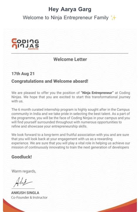 aarya garg on linkedin internship internshipopportunity intern