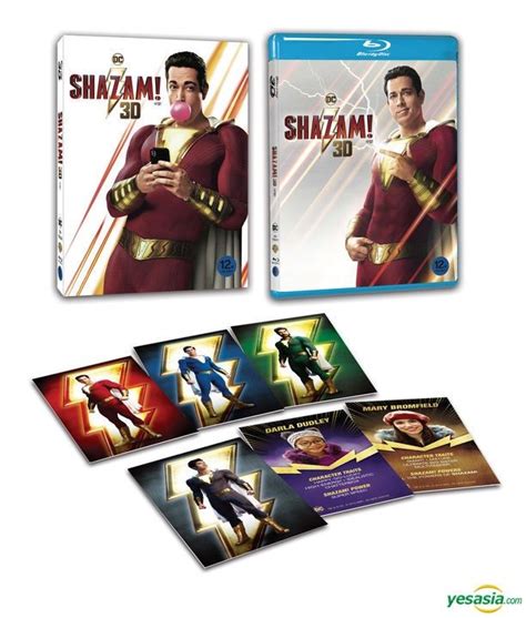 Yesasia Shazam 2d 3d Blu Ray 2 Disc Outcase Character Card