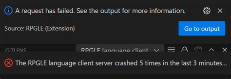 The Rpgle Language Client Server Crashed Times In The Last Minutes