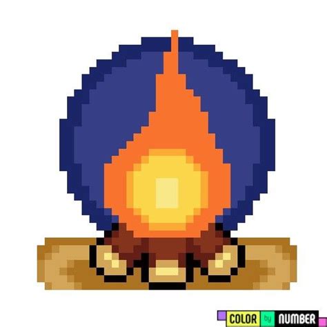 Pixel Art Fire Lamp