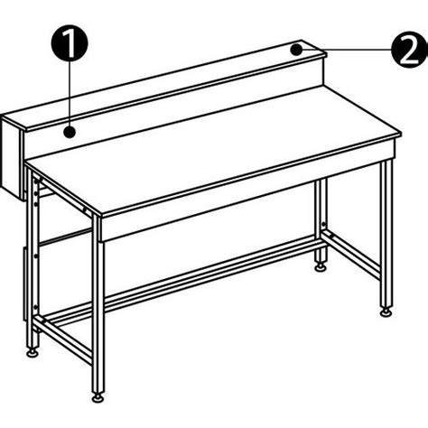 Paillasse De Laboratoire Modulaire Verre émaillé Avec Dosseret