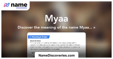 Myaa Name Meaning And Origin