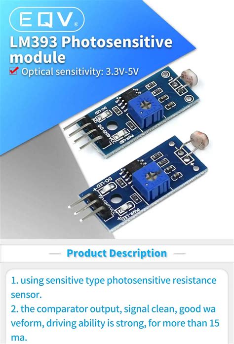 Photosensitive Sensor Module Light Detection Module For Arduino Dioded