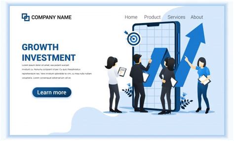 Premium Vector Landing Page Template Landing Page Investing
