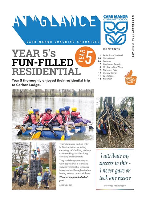 chronicle at a glance issue 478 carr manor community school