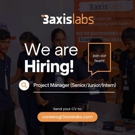 3axislabs On Linkedin 3axislabs Hiring Projectmanager