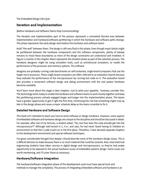 The Embedded Design Life Cycle Pdf