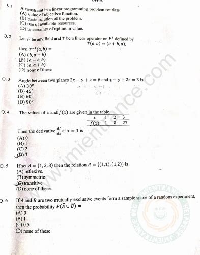 Jamia Rca 2021 Entrance Question Paper Civil Services Jmientrance