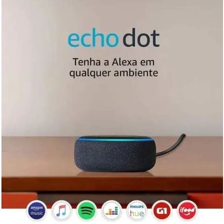 Smart Speaker Amazon Echo Dot ª Geração Alexa Shopee Brasil