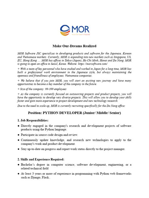 mordn python developer pdf databases information technology