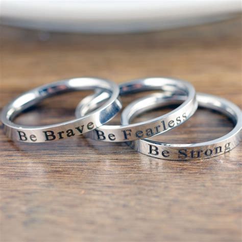 Personalized Stacking Rings Inspirational Jewelry Etsy