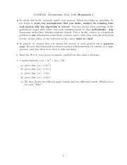 F19hw1 Pdf COMP160 Algorithms Fall 2019 Homework 1 To Obtain Full