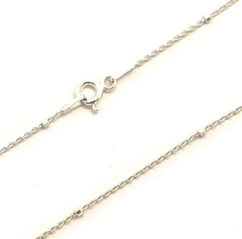Cadena Rolo Oval Con Bolitas 45cm Plata 925 Joyas Gabena