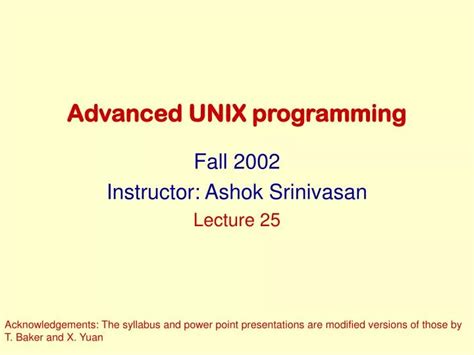 PPT Advanced UNIX Programming PowerPoint Presentation Free Download ID 6012844
