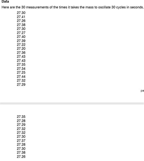 Solved A Vertical Spring Mass System Is Given An
