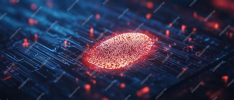Fingerprint Scanner For Enhanced Transaction Security And Cybersecurity Premium Ai Generated Image